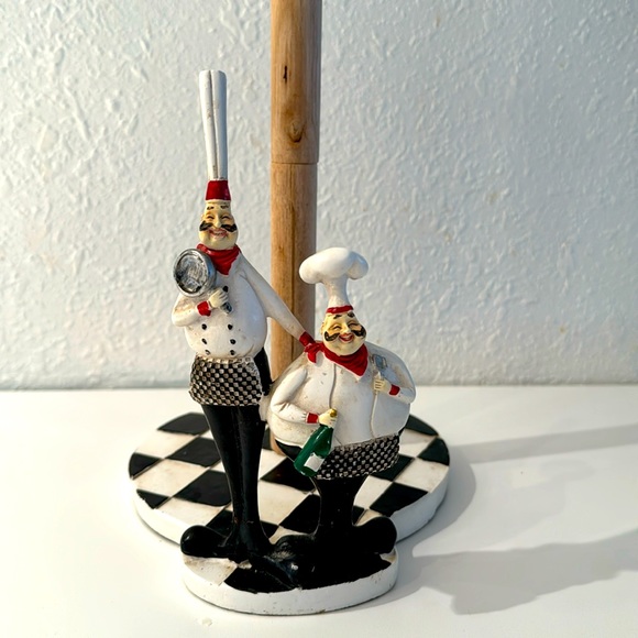 deco 79 | Kitchen | 2 Chefs Paper Towel Holder Deco 79 White Black ...